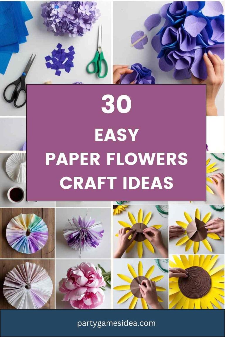 30 Easy Paper Flowers Craft Ideas - Fun Party Games Ideas for Adults ...