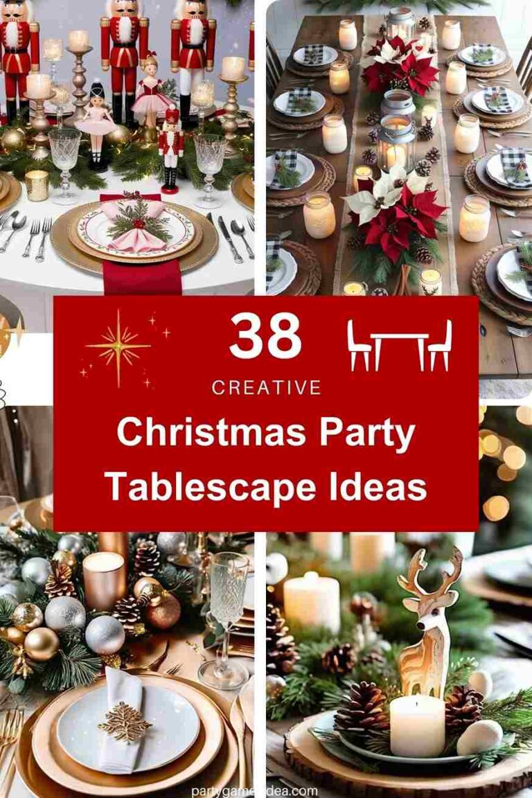 38 Creative Christmas Party Tablescape Ideas - Fun Party Games Ideas ...