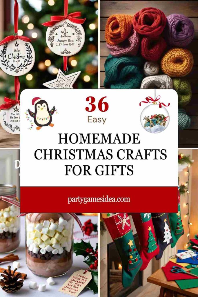 36 Easy Homemade Christmas Crafts For Gifts - Fun Party Games Ideas for ...